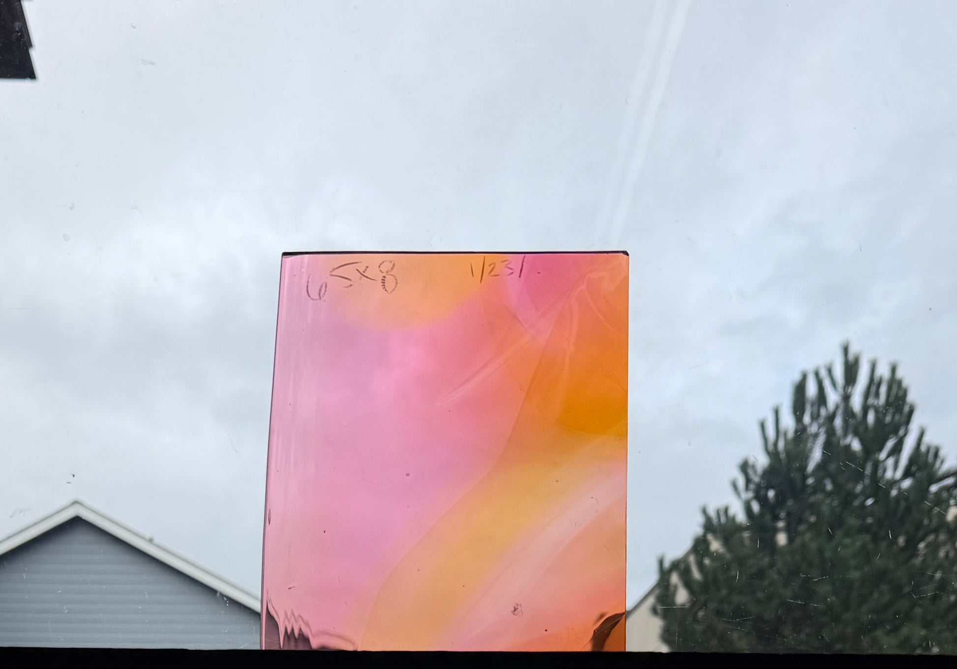 P2 1/23/26 Pink/Gold Swirl – Fremont Antique Glass